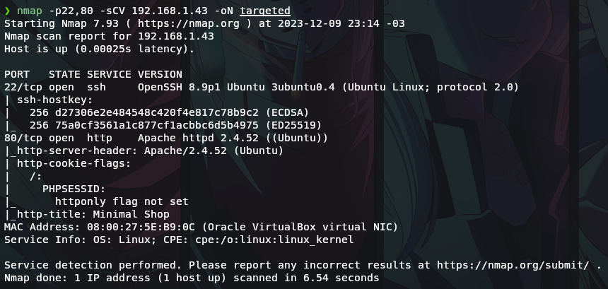 HackMyVM - Minimal - Writeup | Kanekik